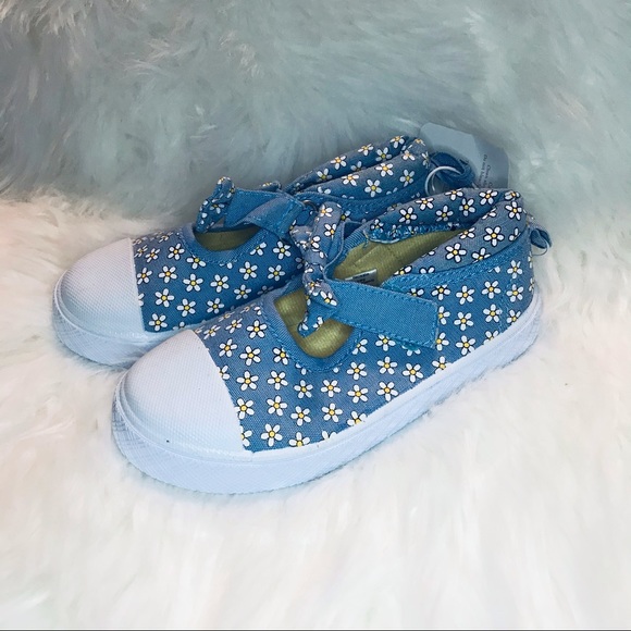 Stepping Stones | Shoes | Stepping Stones Blue Daisy Mary Jane Sneakers ...